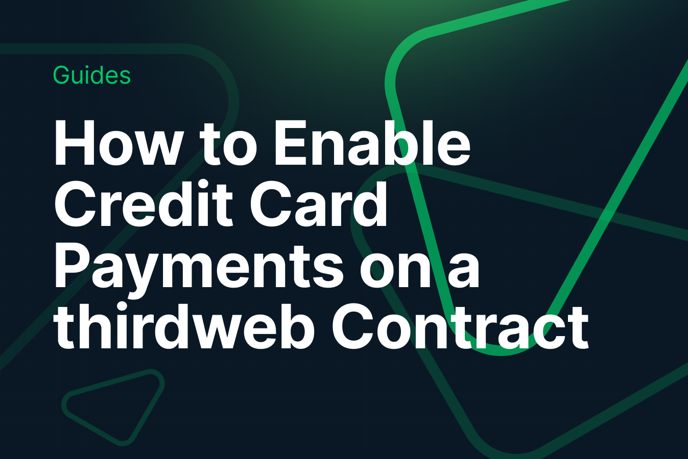 Accept Credit Card Payments for a thirdweb NFT Collection