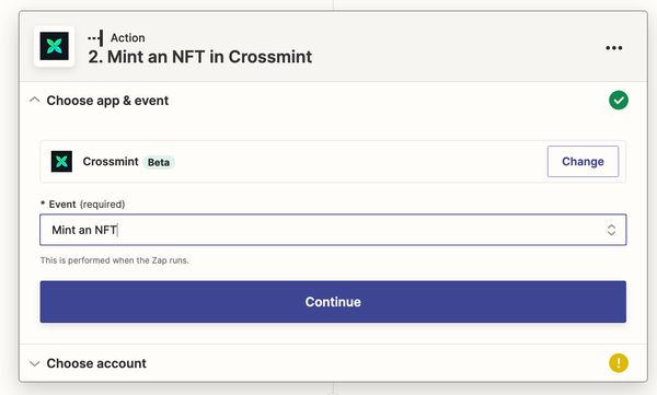 How to Integrate Crossmint and Zapier