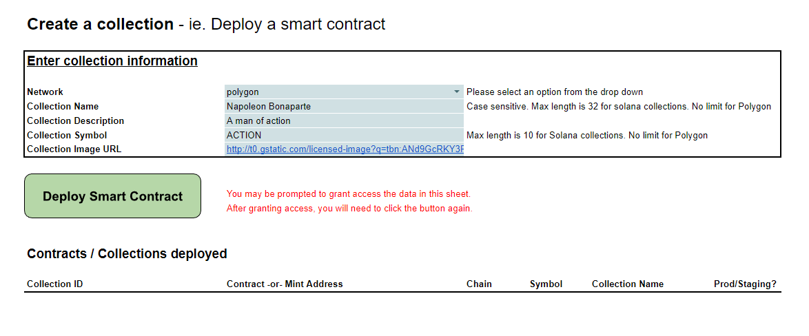 Create and Send NFTs using Google Sheets | Crossmint